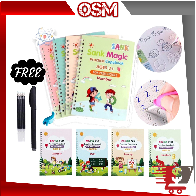 Jual OSM - 5957 SANK Magic Practice Book 1 Set Isi 4 Buku Belajar Anak ...