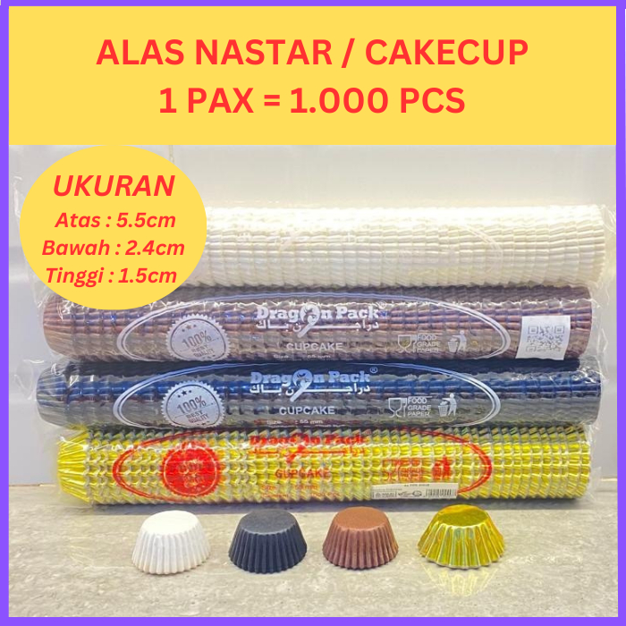 Jual ALAS NASTAR 1000PCS / TATAKAN ALAS KUE / CAKE CASES / CUPCAKE MINI ...