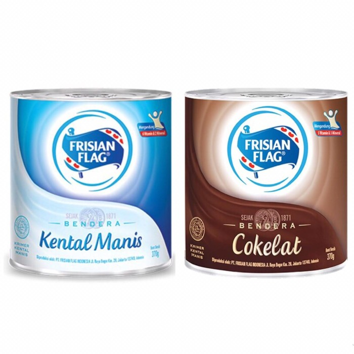 Jual Susu Kental Manis Bendera Frisian Flag SKM Kaleng 370gr - Cokelat ...