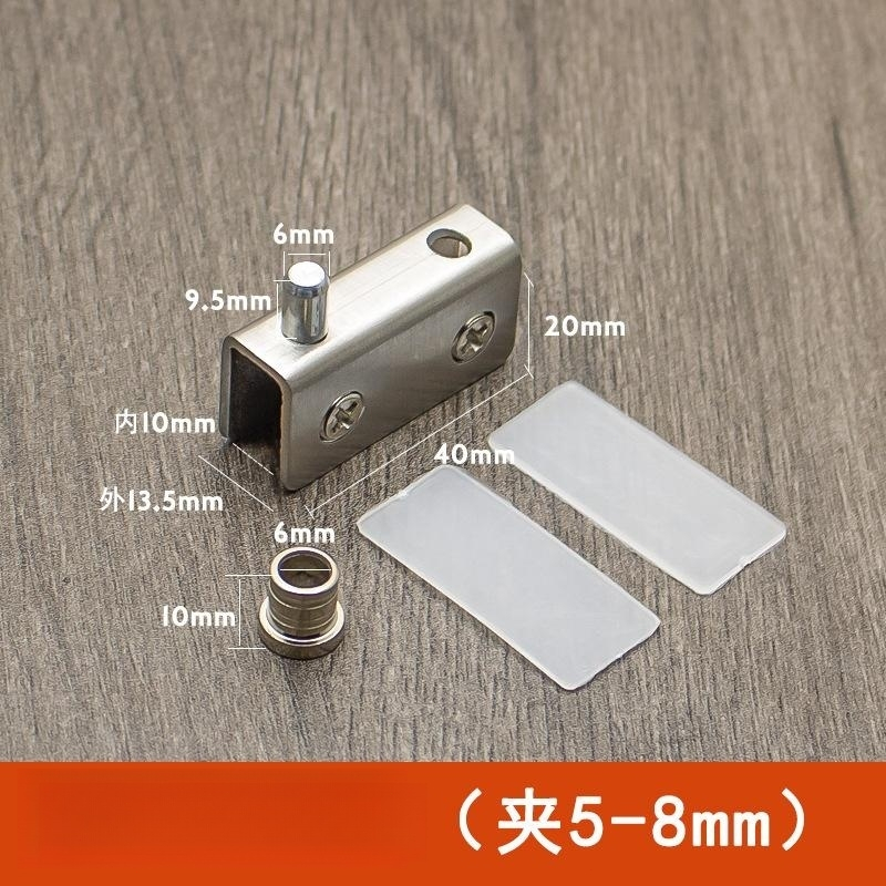 Jual 2pcs Engsel Pivot Jepit Pintu Kaca 8mm Kabinet - Counter Plate ...
