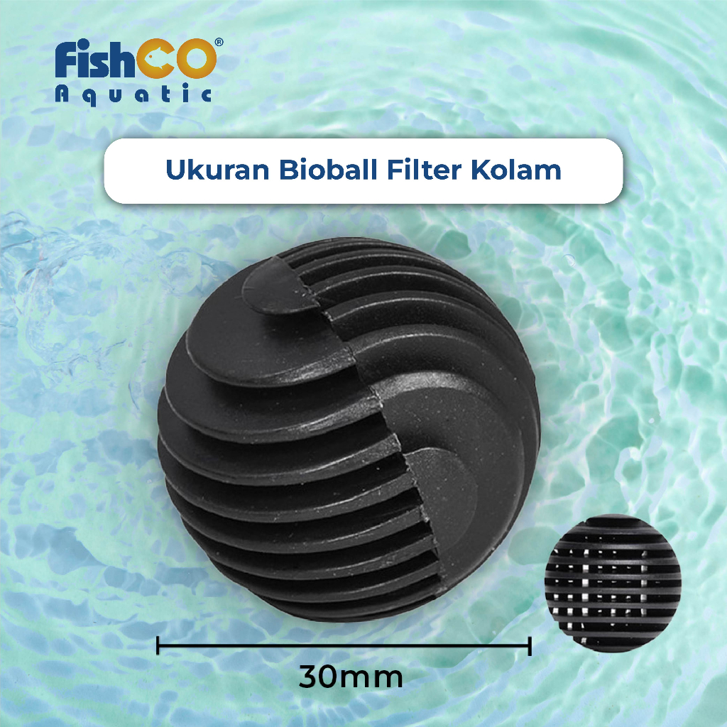 Jual BIO BALL/ BIOBALL FILTER KOLAM AKUARIUM BULAT 200pcs dengan Jaring ...