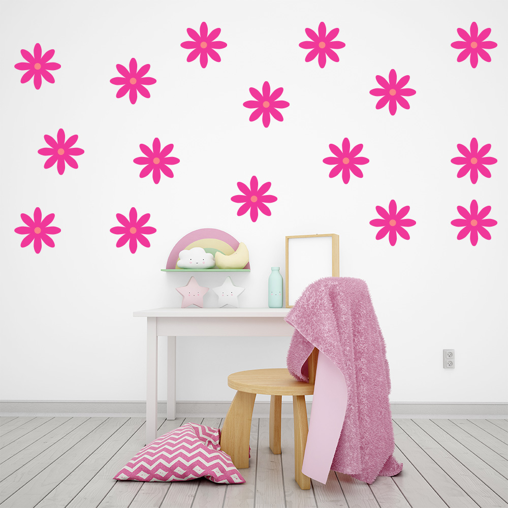 Jual Stiker Dinding Bunga Daisy Flower , Wall Sticker Aesthetics ...