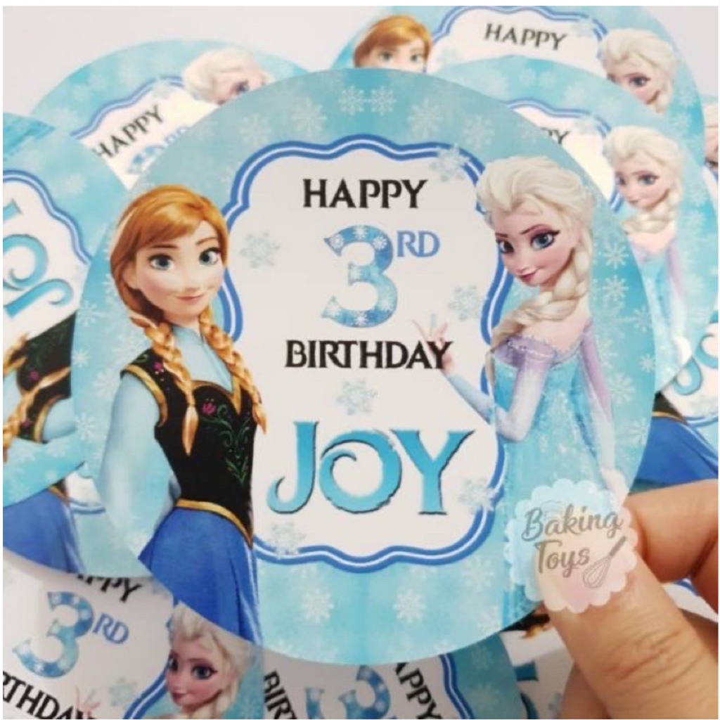 Jual Elsa Anna Frozen - Sticker Birthday / Tumpeng / Pudding / Souvenir ...