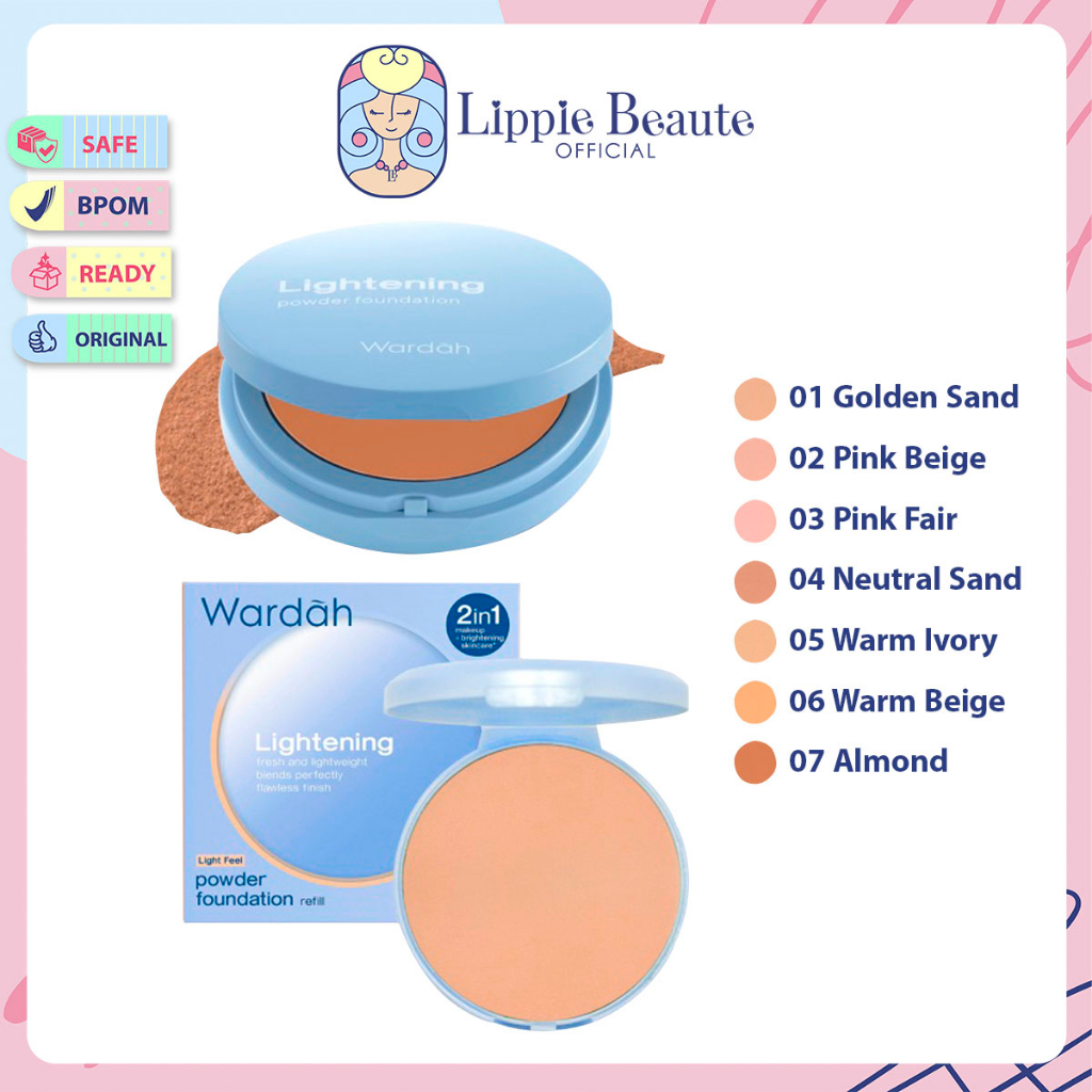 Jual WARDAH - Lightening Powder Foundation Light Feel 12g | Shopee ...