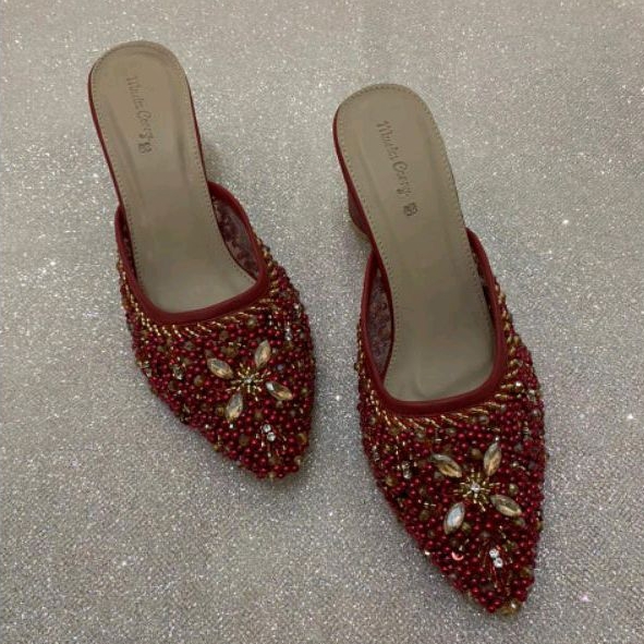 Jual CELIN MAROON WEDDING SHOES SEPATU PESTA SEPATU NIKAH | Shopee ...