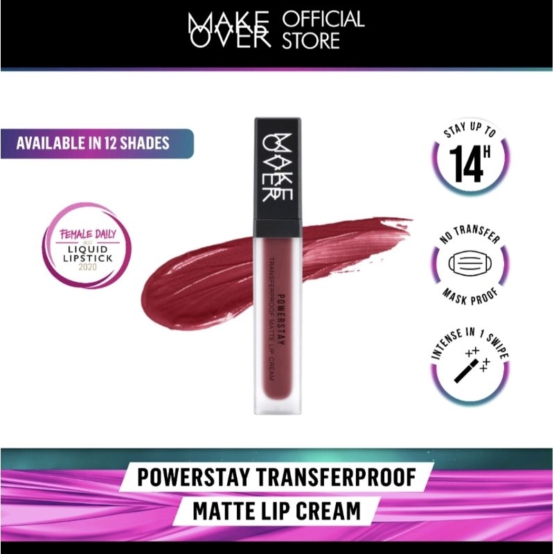 Jual MAKE OVER Powerstay Transferproof Matte Lip Cream 7g (SHADE B11 ...