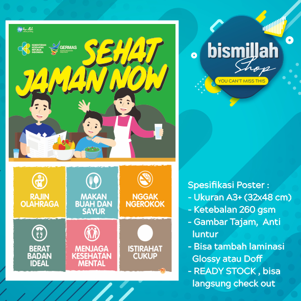 Jual Poster sehat jaman now | Shopee Indonesia
