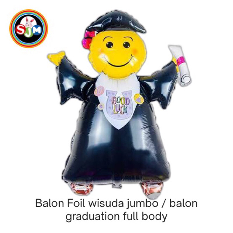 Jual Balon foil wisuda jumbo / balon graduation full body | Shopee ...