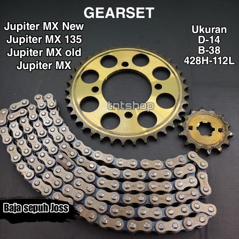 Jual Gear gir set Jupiter MX New Jupiter MX 135 new old gearset girset gigi tarik rantai roda ...