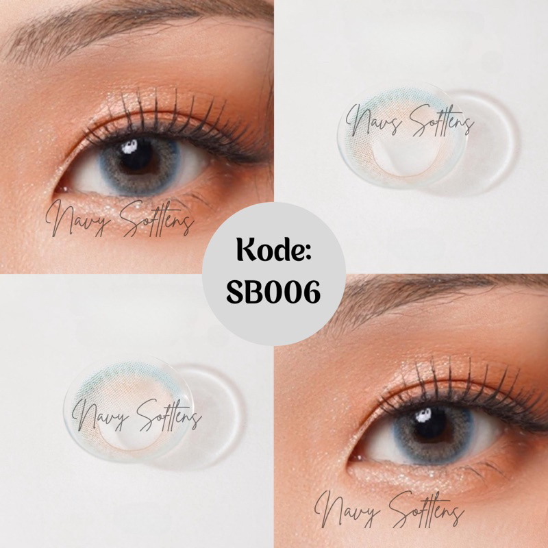Jual [ Free Case + Air 60ml ] SB006 / Softlens Ocean Blue / Softlens ...
