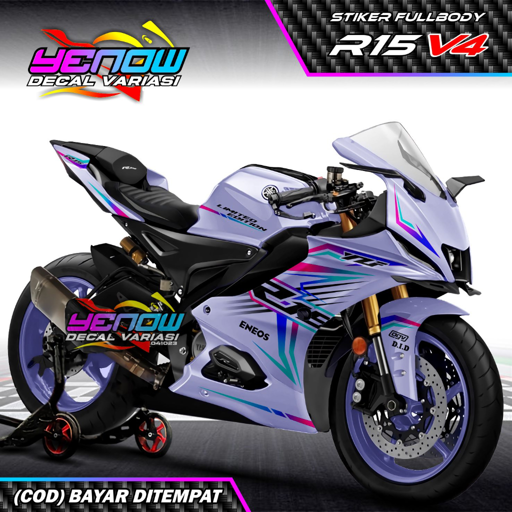 Jual Decal R15 V4 Stiker Fullbody Variasi List Bunglon | Shopee Indonesia