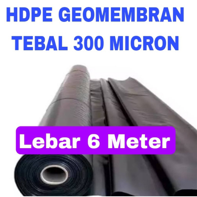 Jual Geomembran Hdpe Tebal 300 Micron ( Lebar 6 meter ) kolam ikan ...