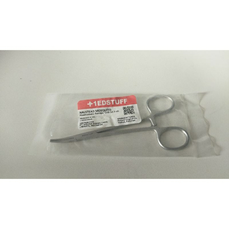 Jual Haemostatic Forceps CVD 12.5 / Klem Sunat Bengkok Ukuran 12.5 ...