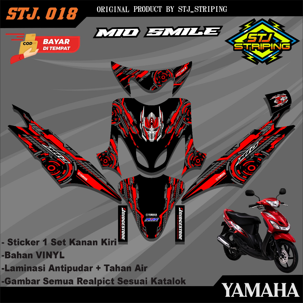 Jual Stiker DECAL Full Body Motor MIO SMILE - Sticker DECAL Full Body ...