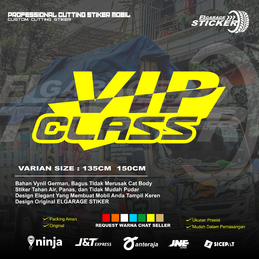Jual stiker kaca mobil truk pick up stiker vip class stiker cutting variasi kaca mobil pick up ...