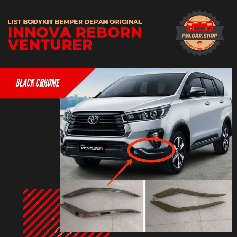 Jual LIST BODYKIT BUMPER DEPAN INNOVA REBORN VENTURER ORIGINAL | Shopee ...