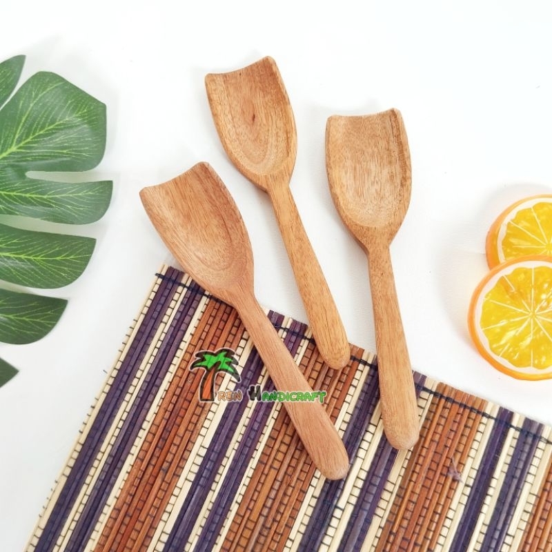 Jual ARENHANDICRAFT Sendok skop mini kayu mahoni | Shopee Indonesia