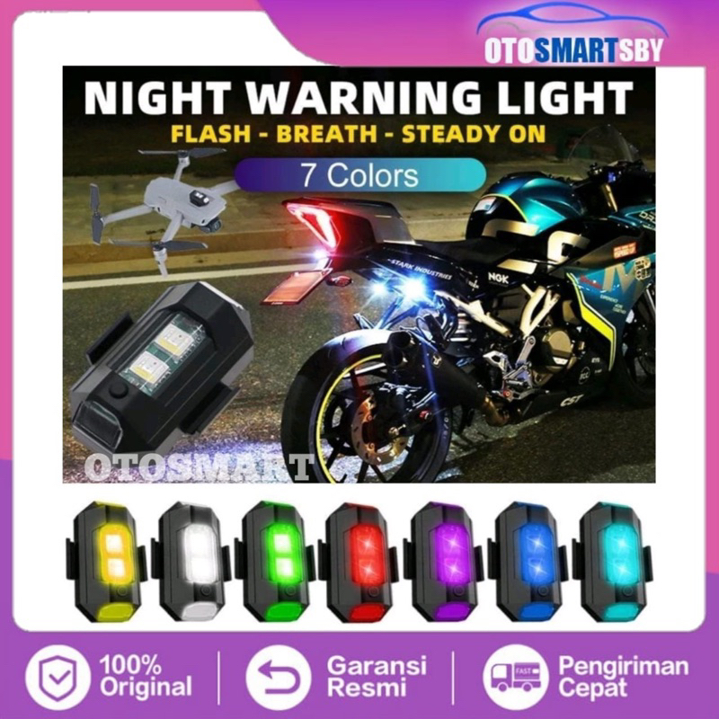 Jual Strobo Lampu LED 7 Warna Universal Anti Tabrakan Untuk Motor Mobil ...