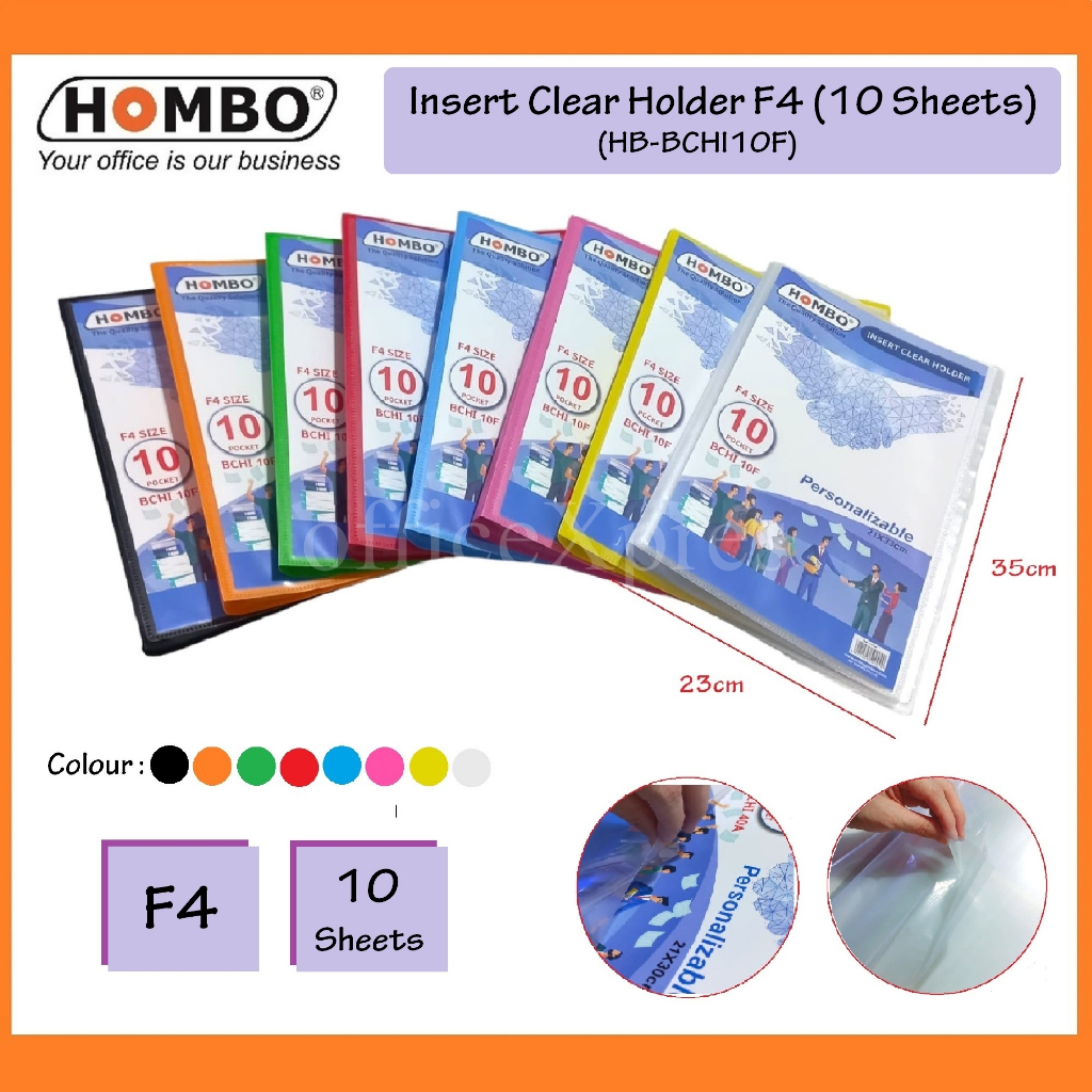 Jual Insert Clear Holder A4 F4 10,20,40 Lembar / Map Plastik Pocket / Dokumen Keeper / Plastik ...
