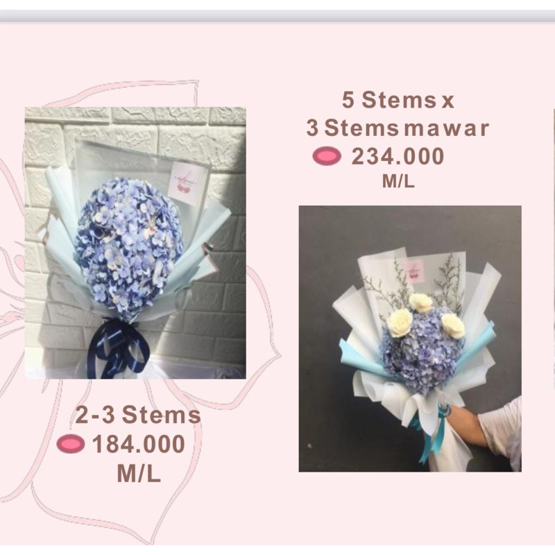 Jual buket bunga segar hydrangea | Shopee Indonesia