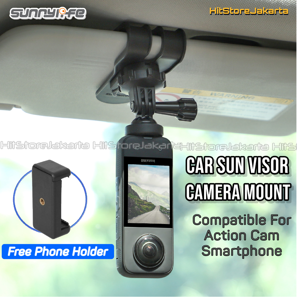 Jual Sunnylife Car Sun Visor Camera Mount For GoPro Insta360 Osmo ...