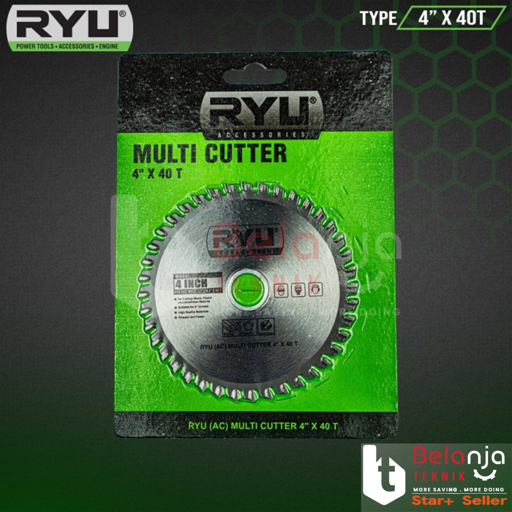 Jual Ryu Multi Cutter 4 Inch X 40T Mata Potong Kayu Plastik Aluminium 4 ...