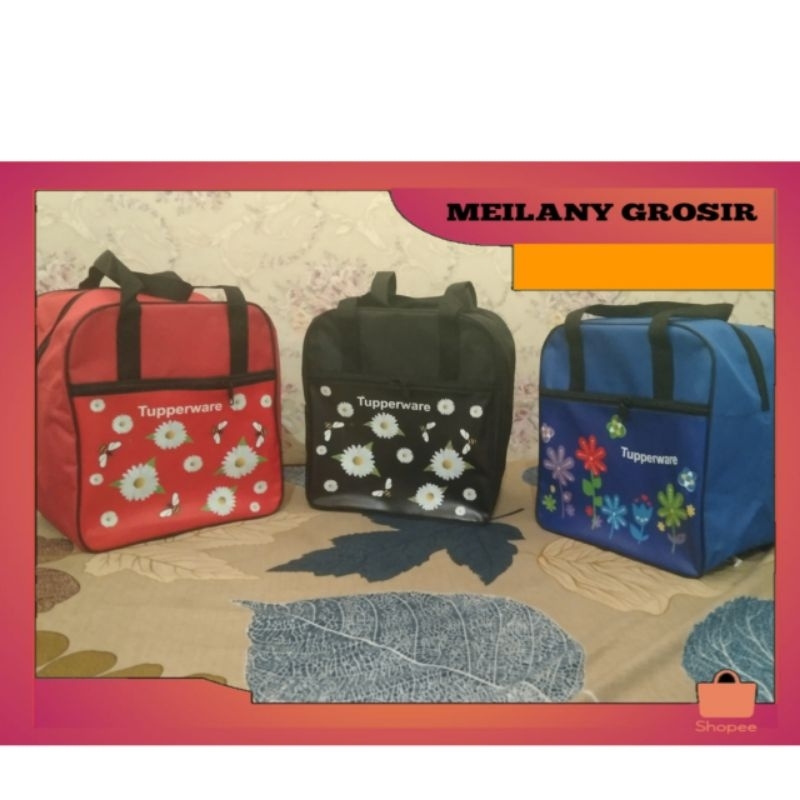 Jual Tas Tupperware/ Tas Bekal Makanan Motif Bunga | Shopee Indonesia