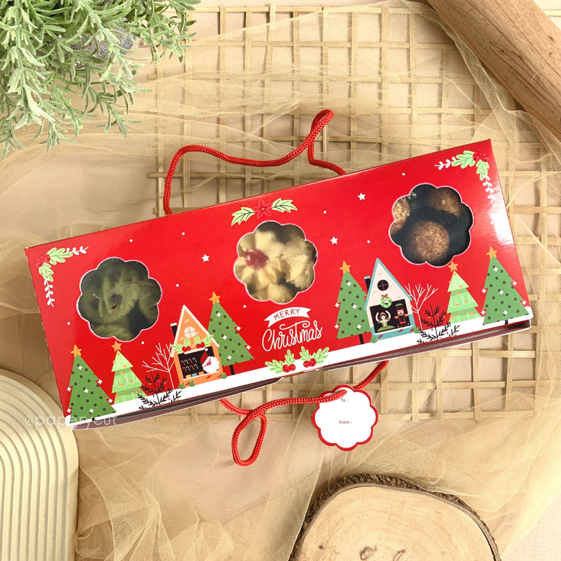 Jual Box Toples Kue Bolu Cookies 3 Jar Natal / Christmas 28.5 x 11 x 10 ...