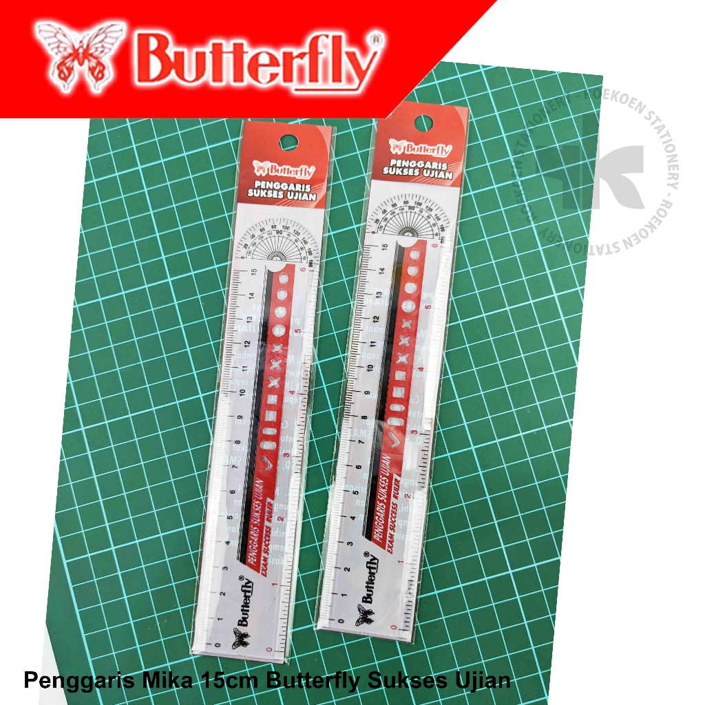 Jual Butterfly Penggaris Mika 15cm Sukses Ujian | Shopee Indonesia