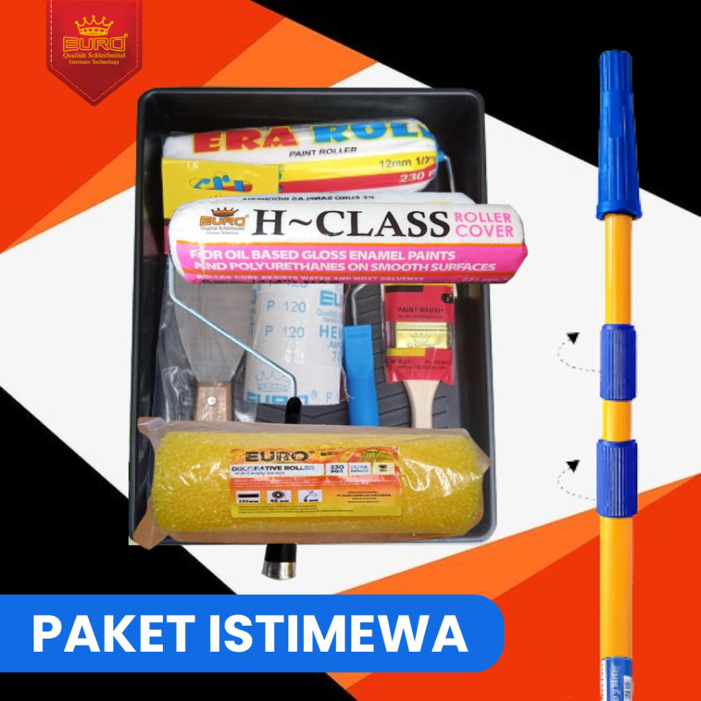 Jual Paket Alat Cat Tembok Kuas Roll Refill 9 inch High Class Premium ...