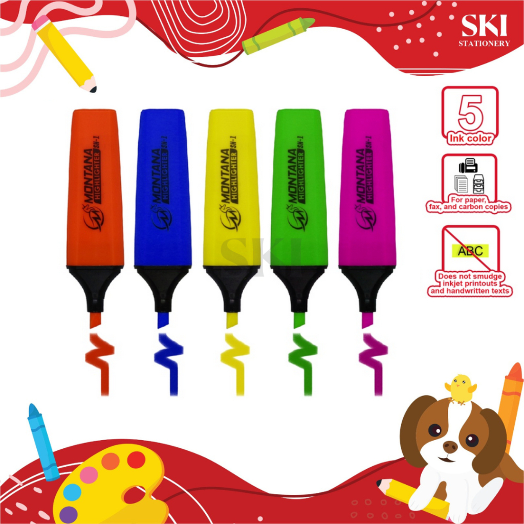 Jual Stabilo / Highlighter neon Montana SH-1 ECER 1 PCS | Shopee Indonesia