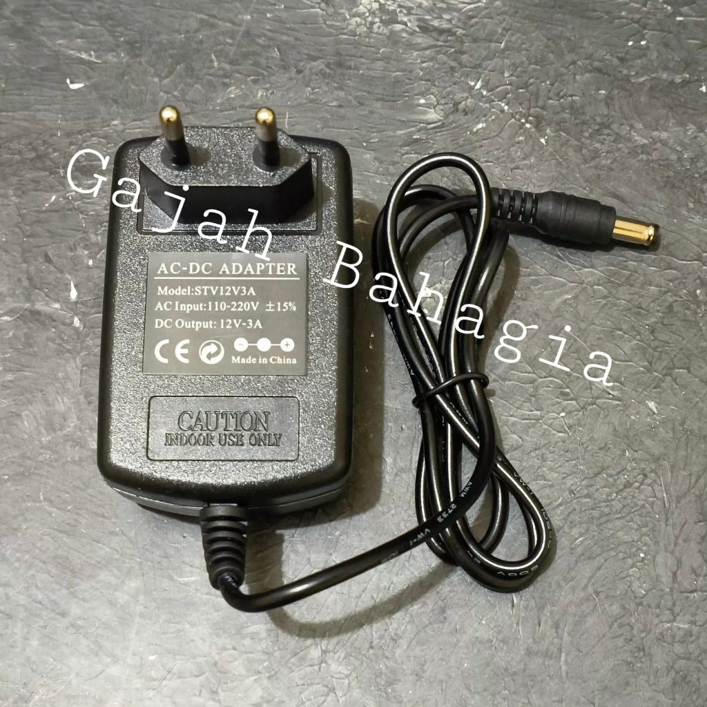 Jual Adaptor cctv dvr led strip 12v 3a | Shopee Indonesia