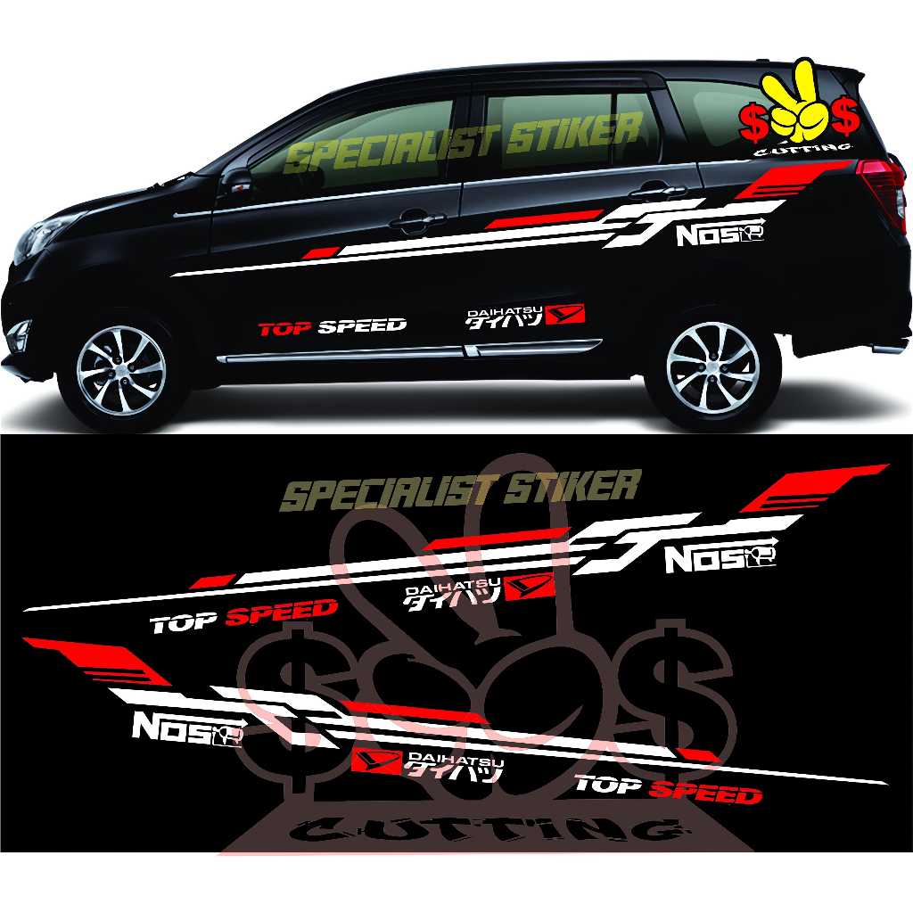 Jual Stiker Mobil Daihatsu Sigra Model Nos Top Speed | Shopee Indonesia