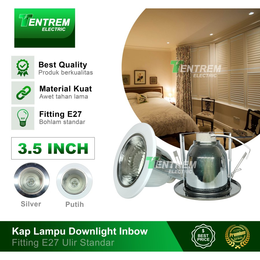 Jual Kap Rumah Lampu Downlight 3.5 Inch Fitting E27 | Shopee Indonesia