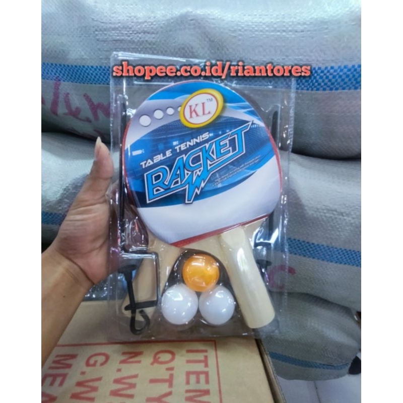 Jual Bad Tenis meja satu set net dan bola raket pingpong satu set net ...