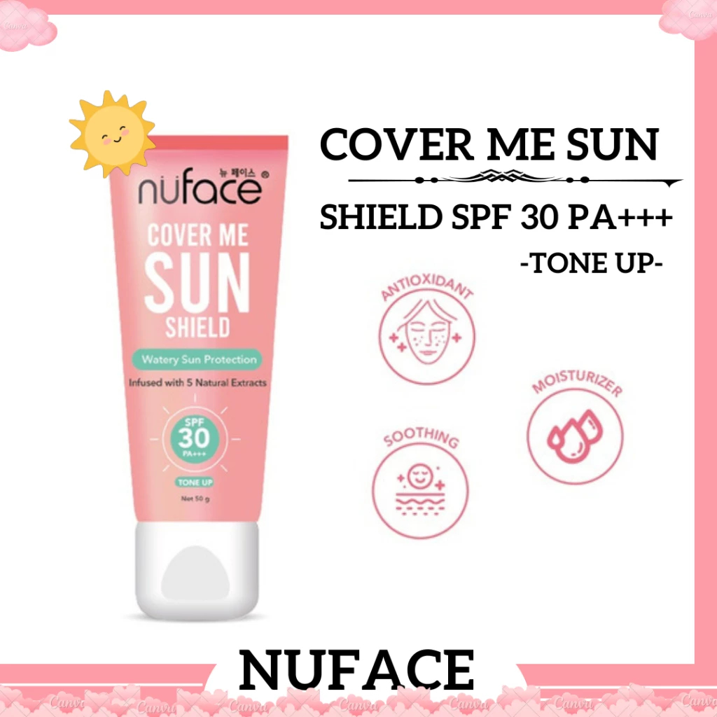 Jual Nuface Cover Me Sun Shield Tone Up SPF 30 PA+++ 50 gr | Shopee ...