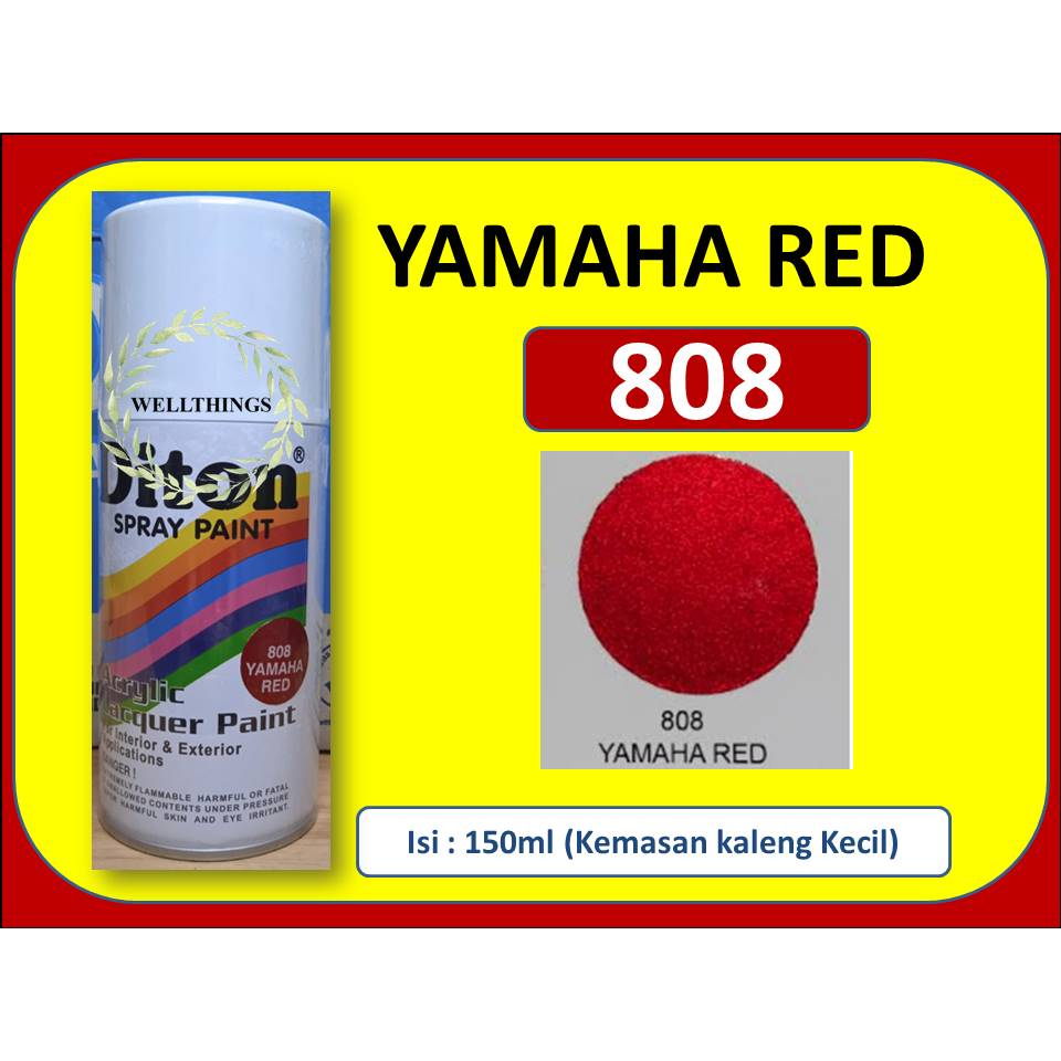 Jual Cat Pilox Diton 808 150cc Yamaha Red Spray Merah Candy Tone ...