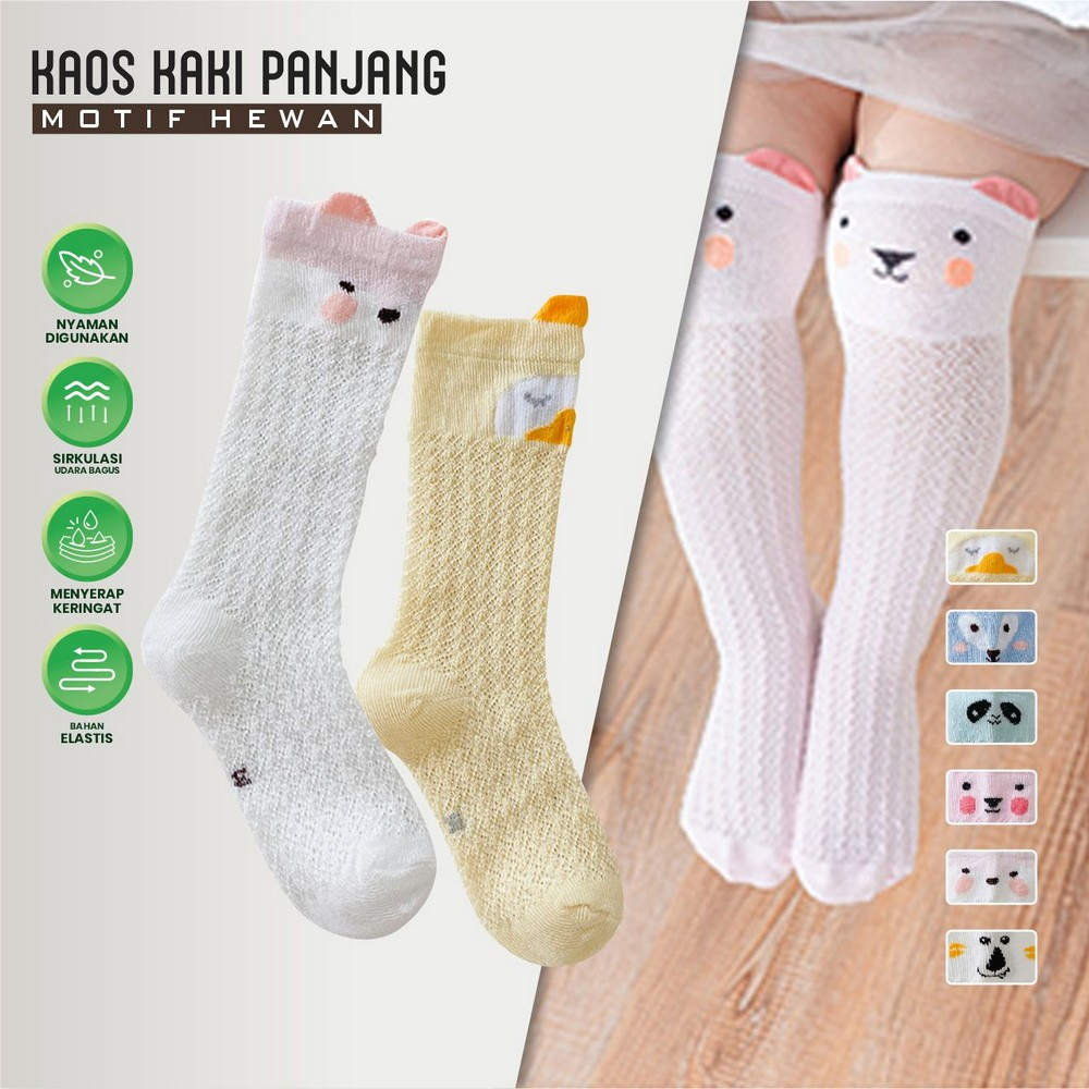 Jual Kaos Kaki Jaring Panjang Anak Karakter Animal Lucu Unisex / Kaos Kaki Bayi Korea / Kaus ...