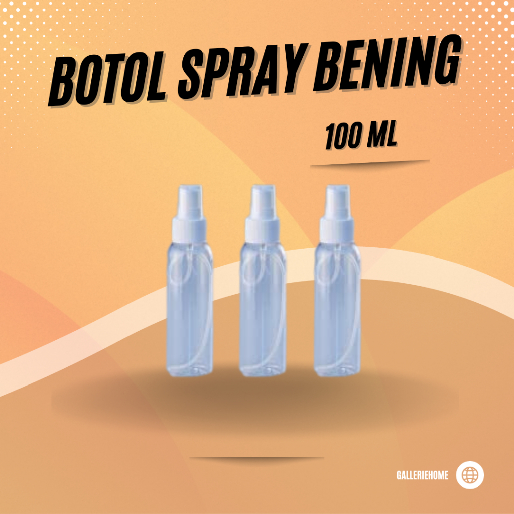 Jual Botol Spray 100 mL Bening (isi 10 pcs) | Shopee Indonesia