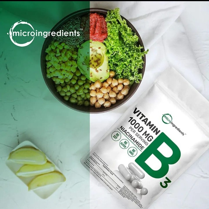 Jual Microingredients Vitamin B3 Niaciamides 1000mg 400capsule | Shopee ...