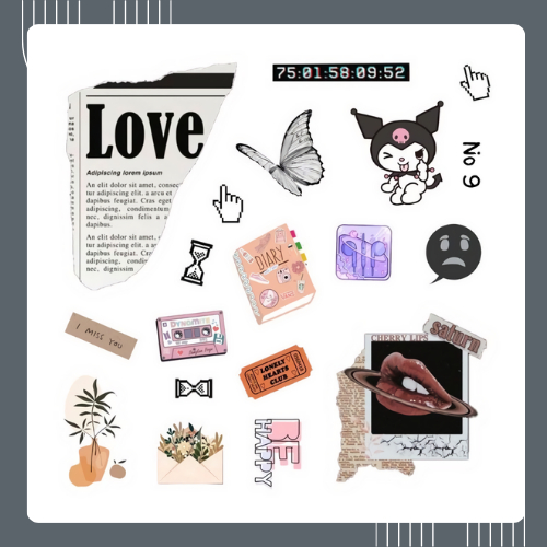 Jual [PART 1] Black and White sticker / stiker hitam putih / stiker ...