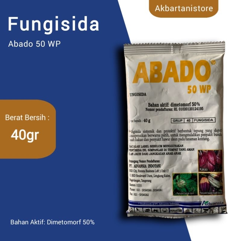 Jual Fungisida Abado 50 WP - 40 gr mengendalikan penyakit hawar daun ...