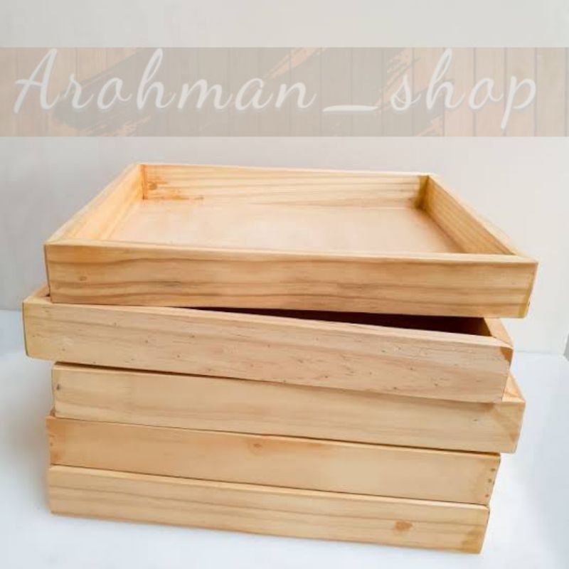 Jual NAMPAN KAYU/ BAKI KAYU/TRAY KAYU/KOTAK HANTARAN/KOTAKSESERAHAN ...