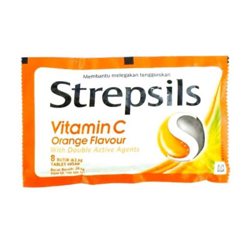 Jual Permen Strepsil Vitamin C Orange Flavour Isi 8 Pcs | Shopee Indonesia