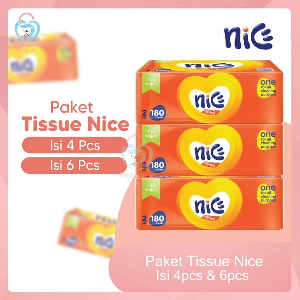 Jual PAKET Tissue NICE Isi 4pcs / 6pcs - Nice 180s Paket Bundling Tisu ...