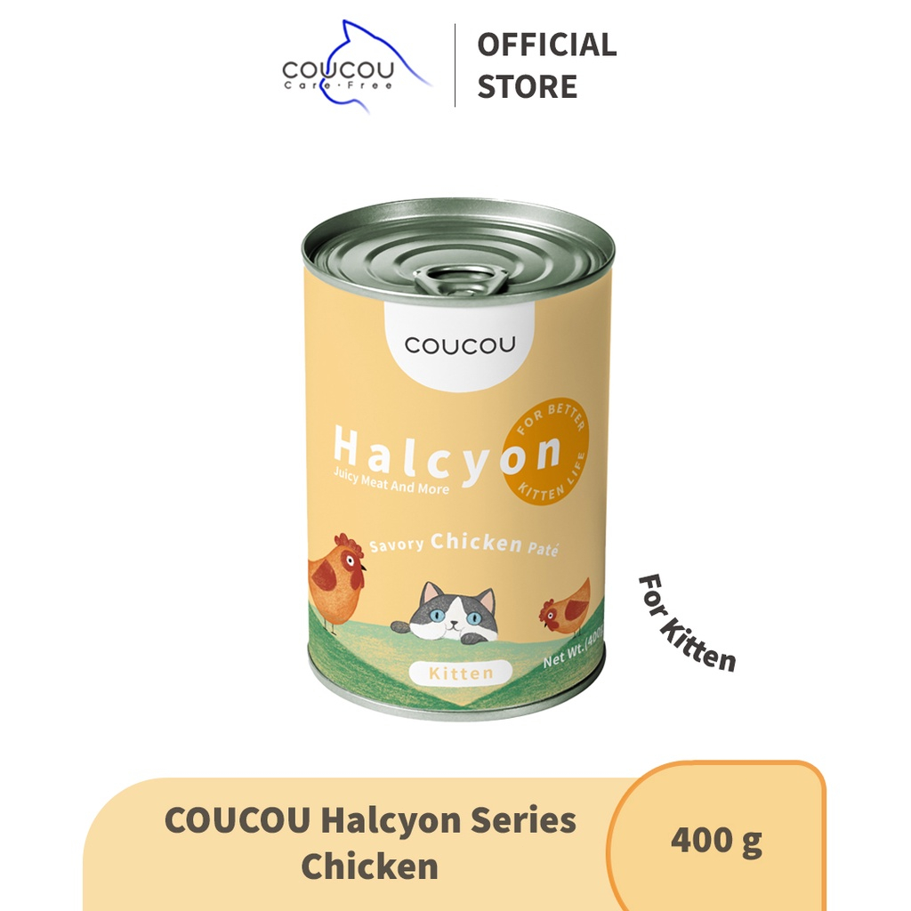 Jual COUCOU Wet Food Halcyon Series Chicken Kitten 400g Canned Cat Food ...