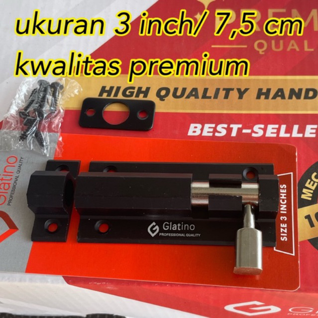 Jual Promo Grendel Pintu 3 Inch 6 inch 12 inch black/ grendel 3 inch ...