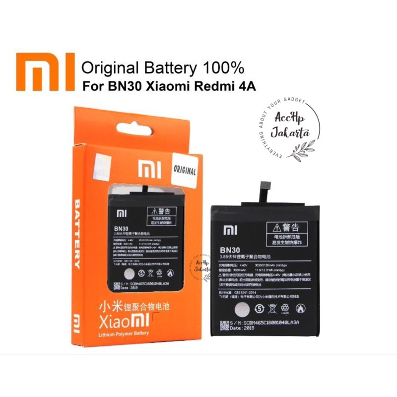 Jual Baterai Batre Xiaomi Redmi 4A BN 30 - BN30 Batre Xiaomi Redmi 4a Original 100% Distributor ...