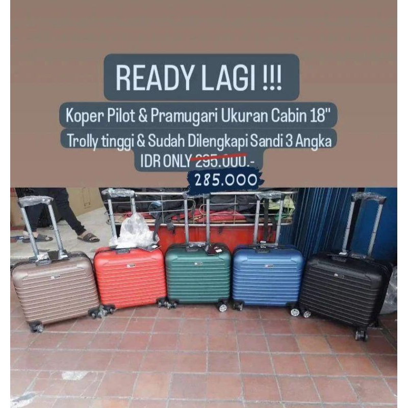 Jual Koper Hardcase Polo Cabin 18" Model Tidur Pramugari Pilot | Shopee ...