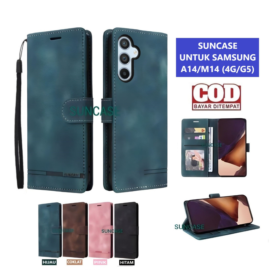 Jual Casing SAMSUNG A14 4G/5G M14 5G model flip buka tutup case kulit ...